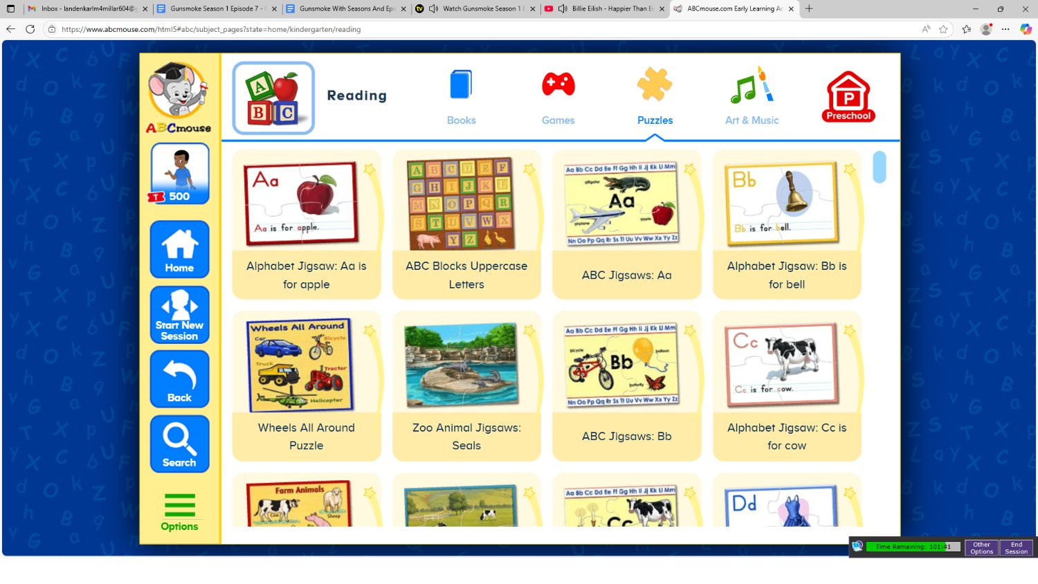 Solve ABC Mouse jigsaw puzzle online with 15 pieces