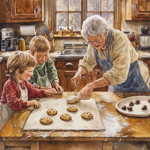 Jigsaw Puzzle | 64 pieces | Baking cookies with Grandma..... | Jigidi