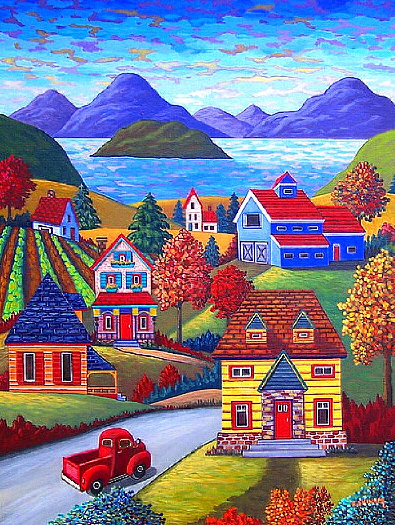 Solve Island View Village jigsaw puzzle online with 238 pieces