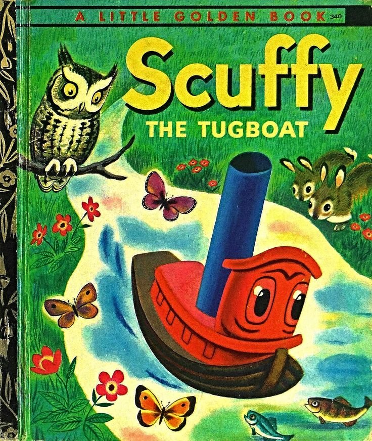 Solve 'Scuffy the Tugboat' 1946 jigsaw puzzle online with 99 pieces