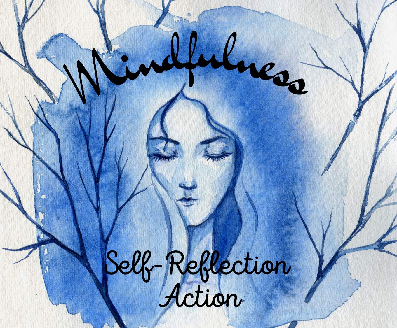 Solve Mindfulness Self-Reflection Action Blue Woman jigsaw puzzle ...