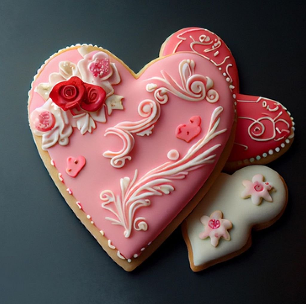 Solve Heart cookies jigsaw puzzle online with 289 pieces