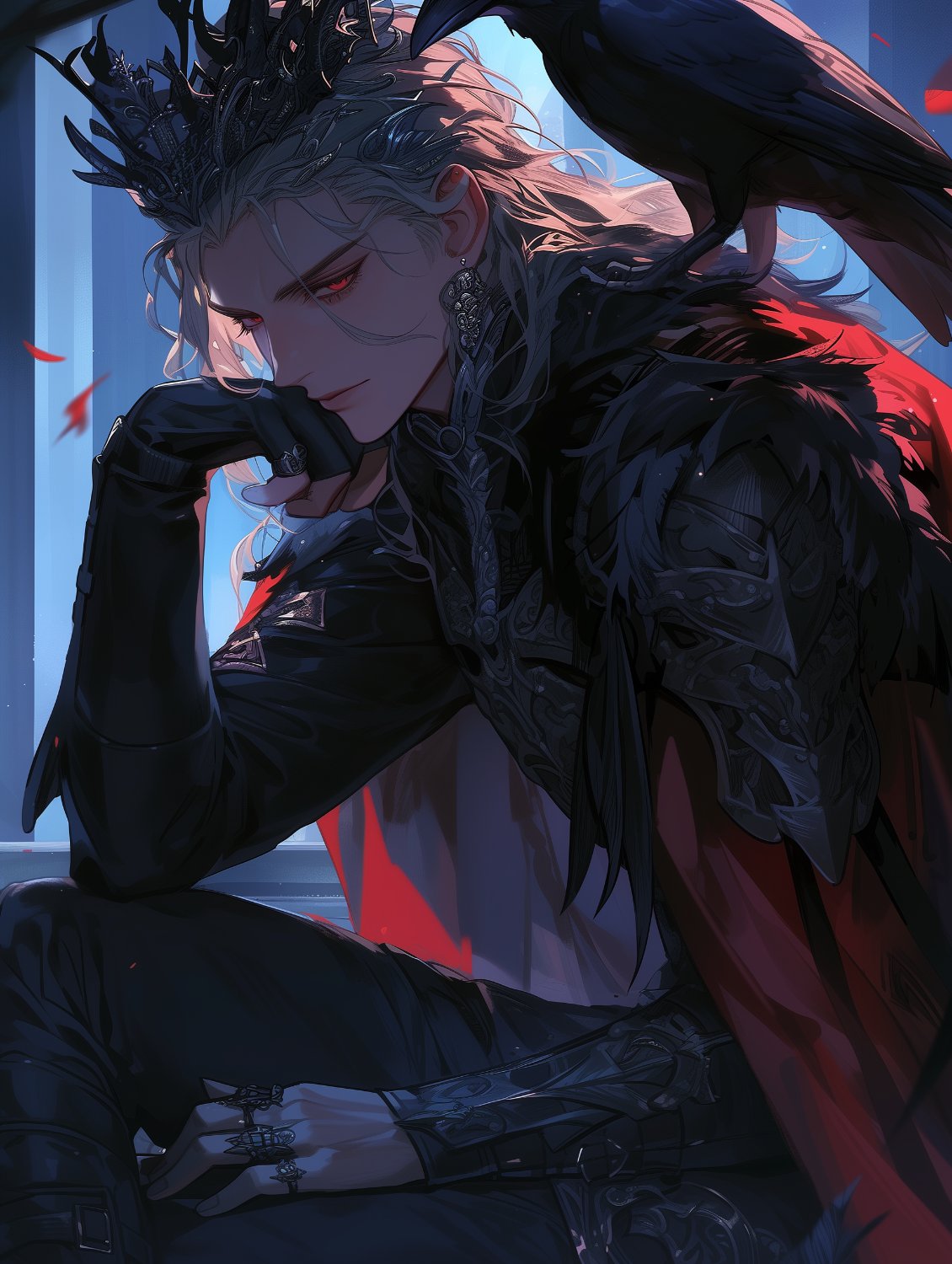 Solve Crow king jigsaw puzzle online with 374 pieces