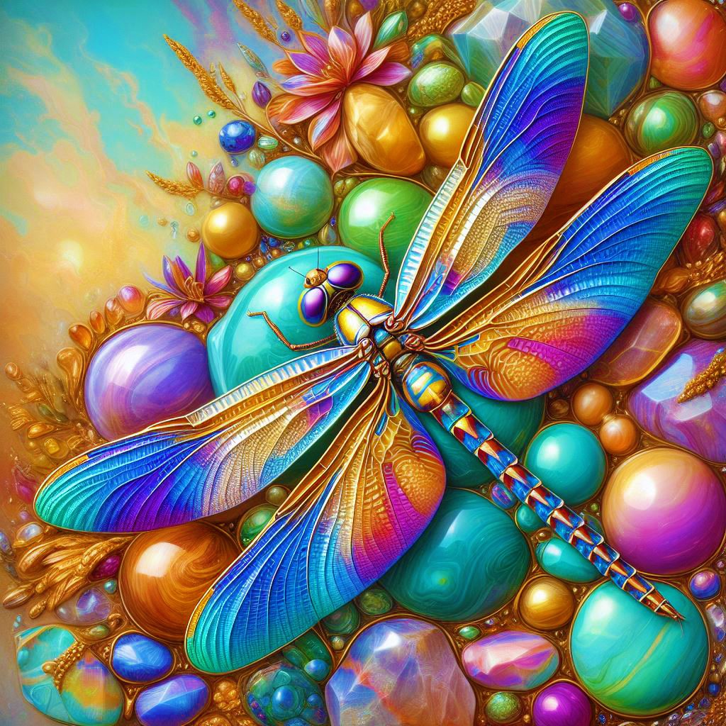 Solve Libelle the Beautiful Dragonfly jigsaw puzzle online with 81 pieces