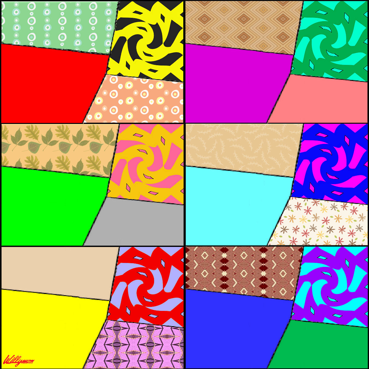 Solve patterns and colors jigsaw puzzle online with 256 pieces