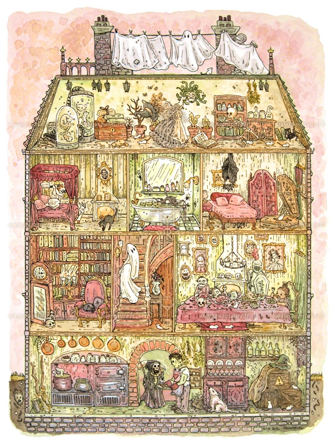 Solve Monster Manor jigsaw puzzle online with 300 pieces