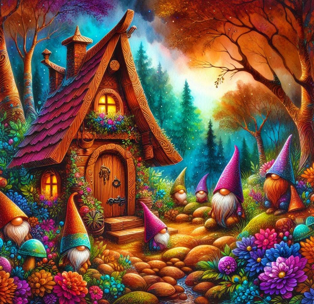 Solve the gnomes gather around the home of Mr Dale Gnome waiting for ...