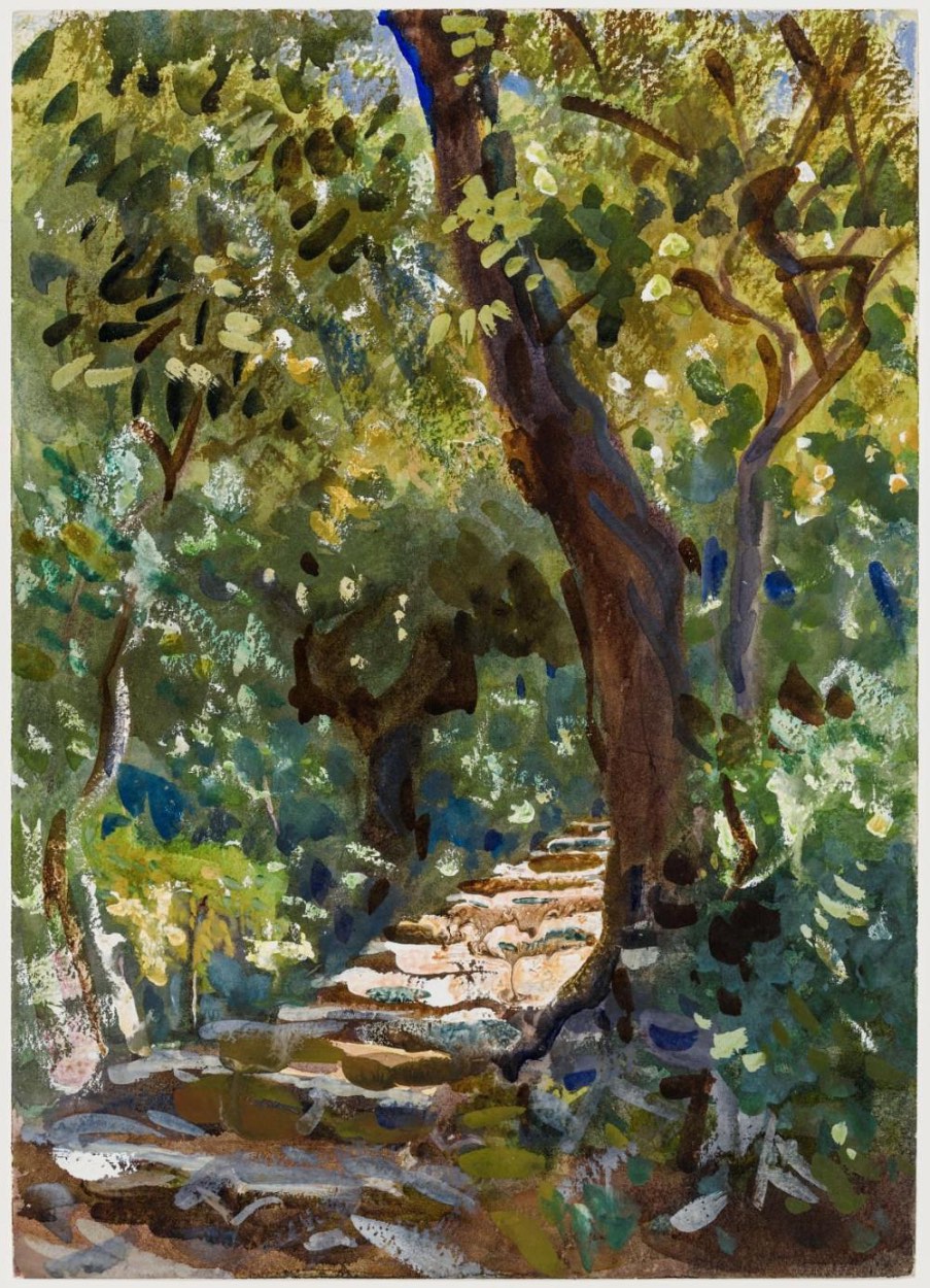 Solve Watercolour of Garden Scene with Steps Emily Sargent (English ...