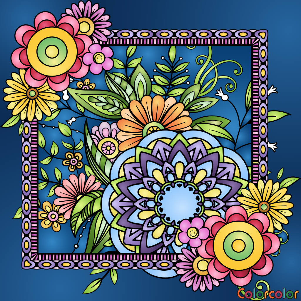 Solve floral frame 405 jigsaw puzzle online with 289 pieces