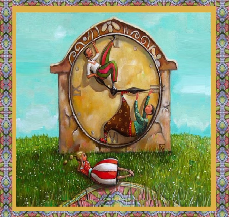 Solve Holding Back Time jigsaw puzzle online with 49 pieces