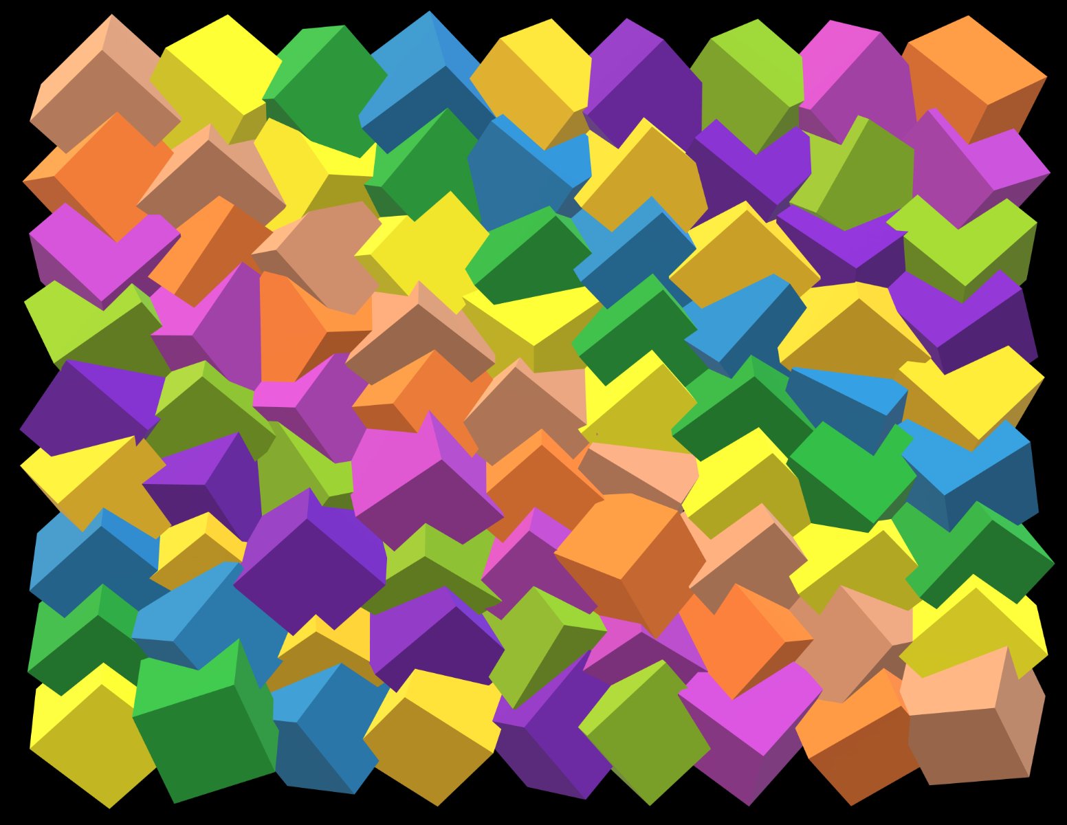 Solve Fall 3D shapes Dark Jumbled Blocks jigsaw puzzle online with 48 ...