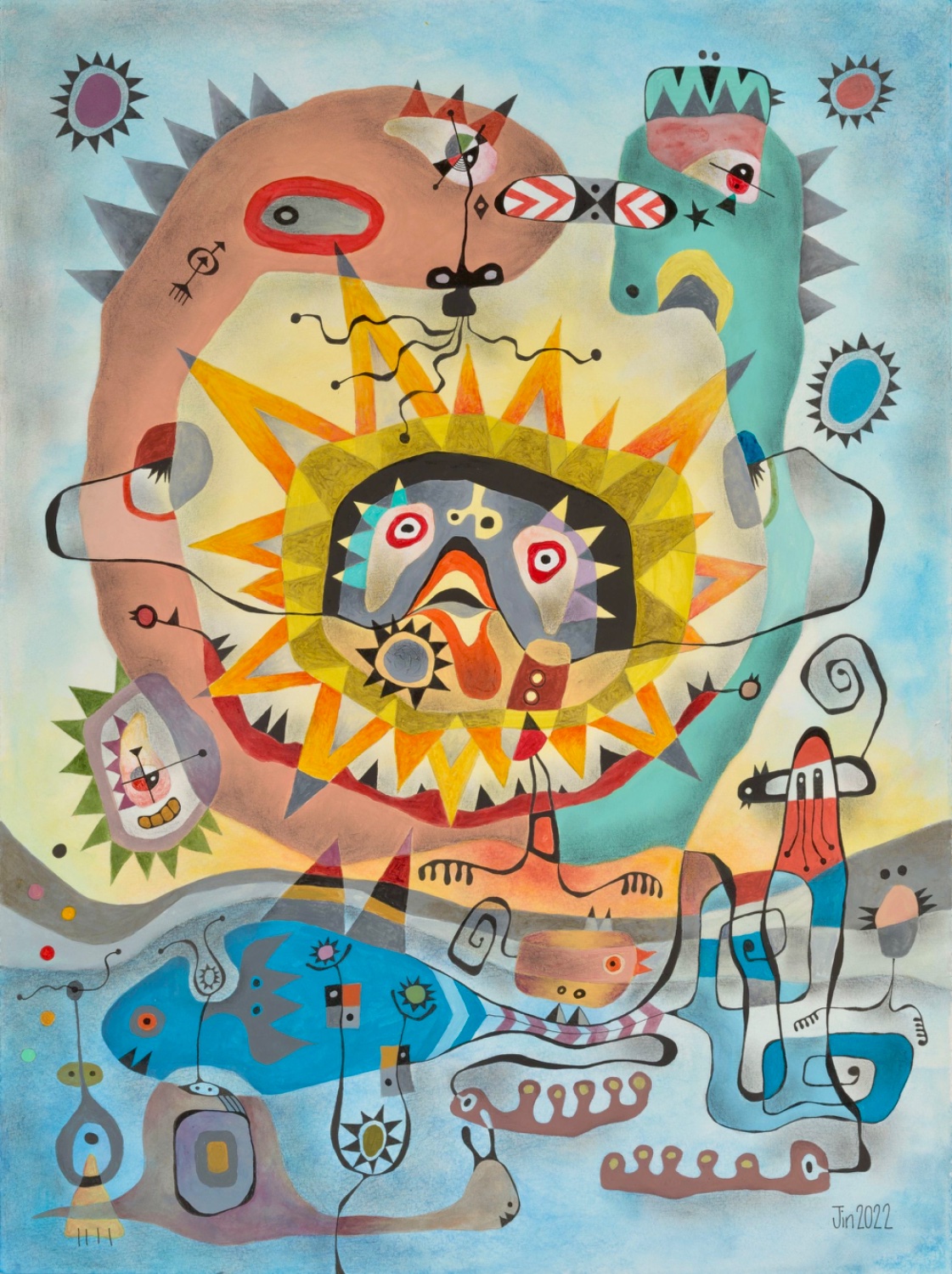 Solve Lim Siang Jin, Hold It, 2022, acrylic, ink, and pencil on paper ...