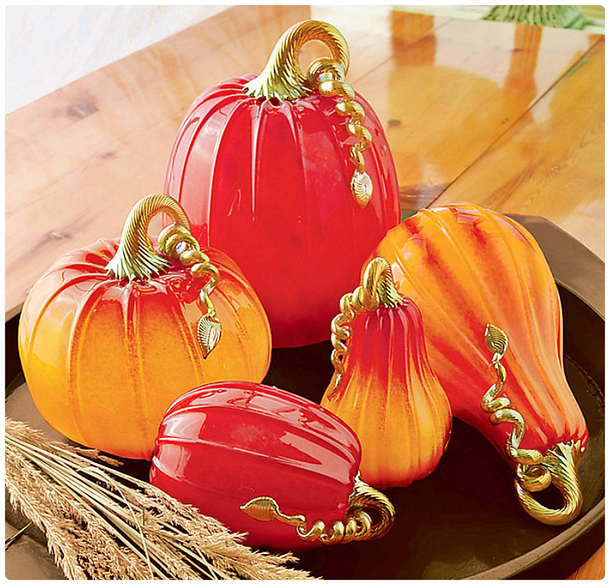 Solve Glass Sunrise Pumpkins and Squash jigsaw puzzle online with 240 ...
