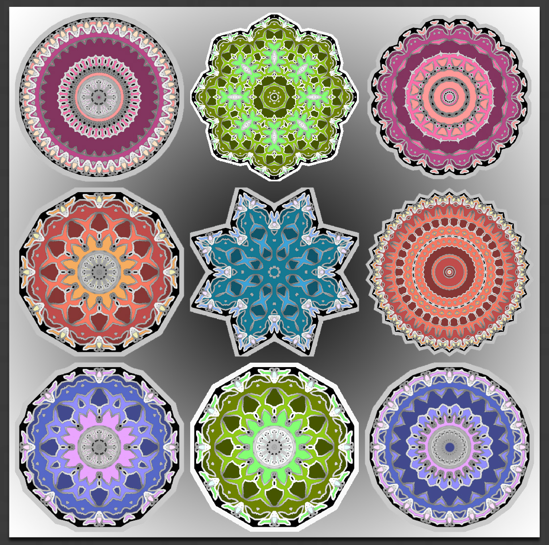 Jigsaw Puzzle | 144 Teile | Variations from one pattern | Jigidi
