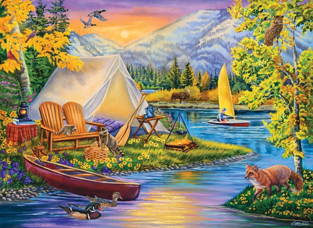 Solve Tent Camping #2 jigsaw puzzle online with 88 pieces