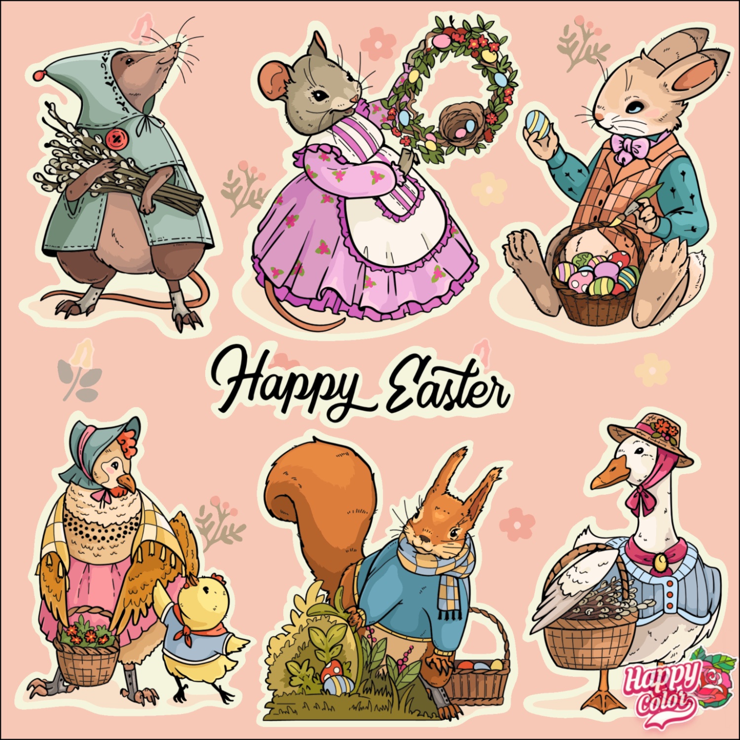 Solve Happy Easter jigsaw puzzle online with 64 pieces