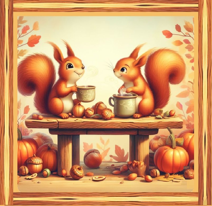 Solve Autumn Squirrels jigsaw puzzle online with 49 pieces