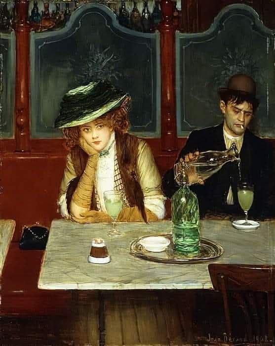 Solve The Absinthe Drinkers jigsaw puzzle online with 99 pieces