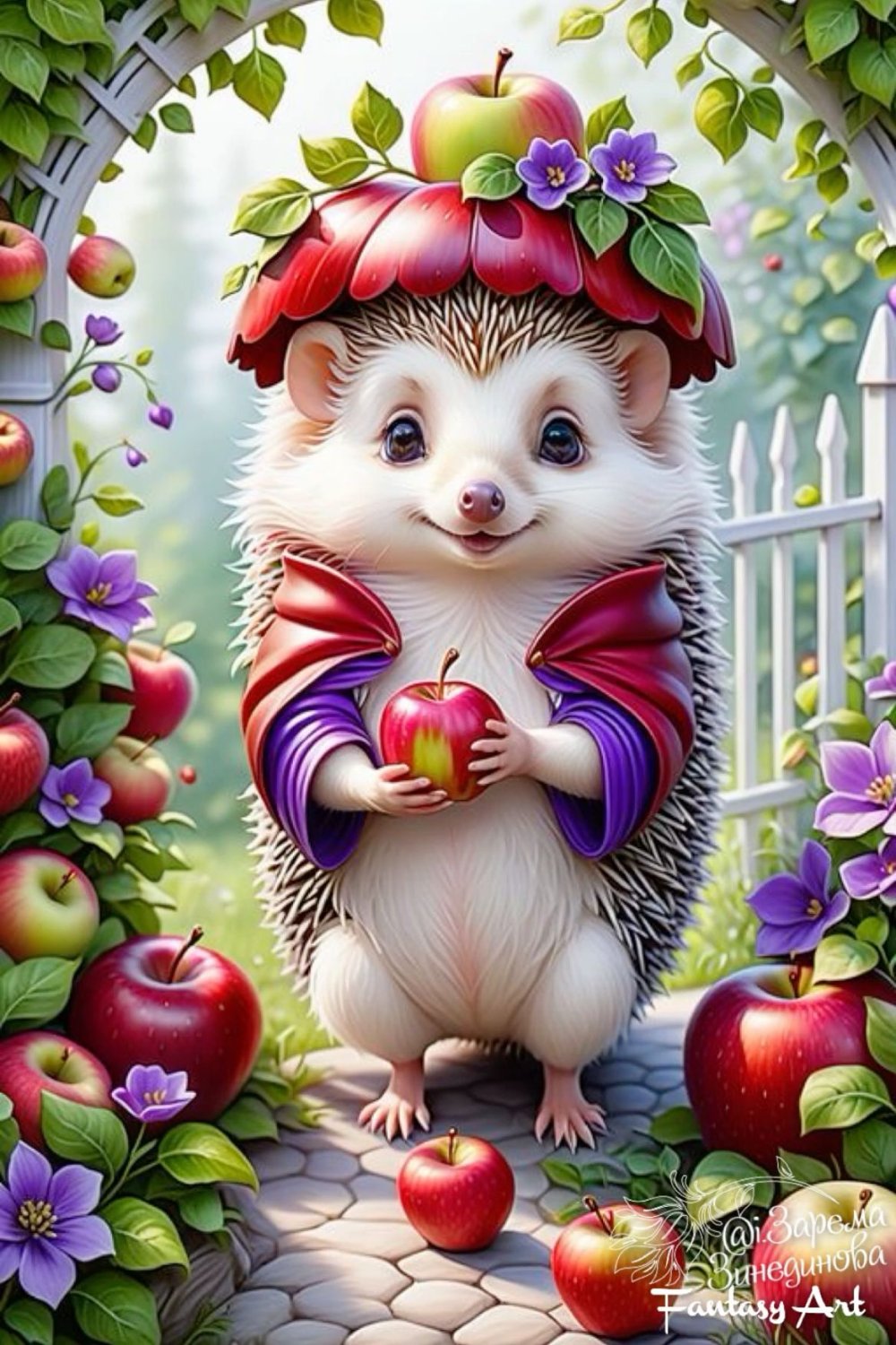 Solve Hedgehog Cutey jigsaw puzzle online with 77 pieces