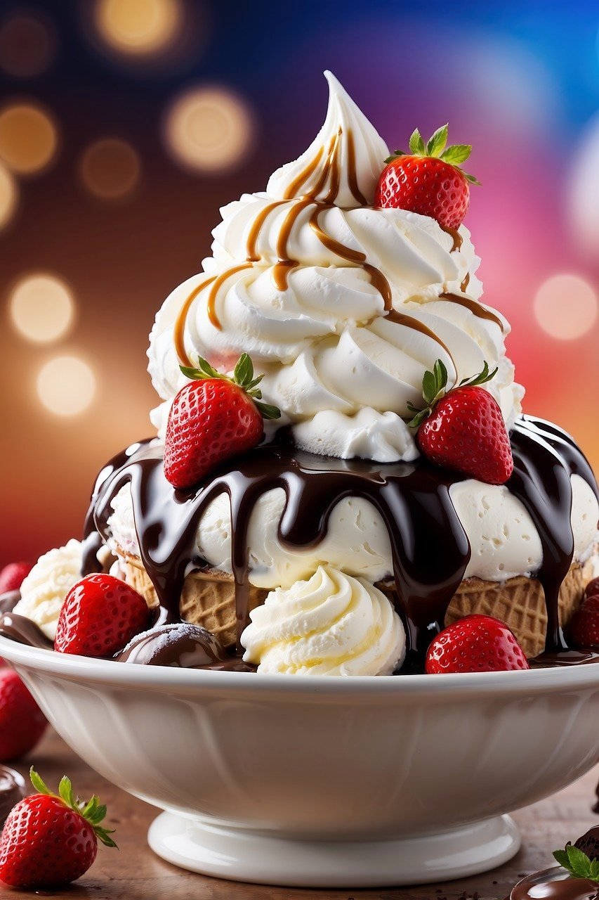 Solve Ice Cream Sundae, resizable 12 to 294 pieces jigsaw puzzle online ...