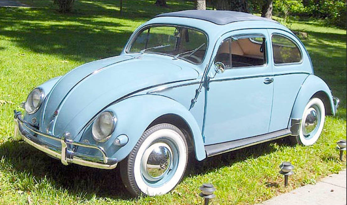 Solve 1957 VW beetle (spunky bandit) jigsaw puzzle online with 144 pieces