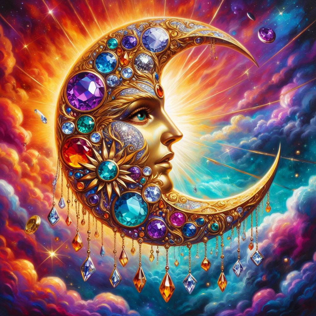 Solve Artemis the Handsome Celestial Crescent Moon jigsaw puzzle online with 64 pieces