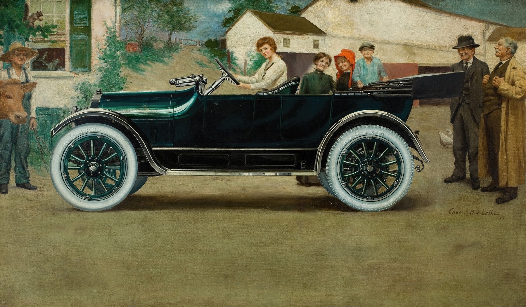 Solve Fisk Tire Company jigsaw puzzle online with 77 pieces