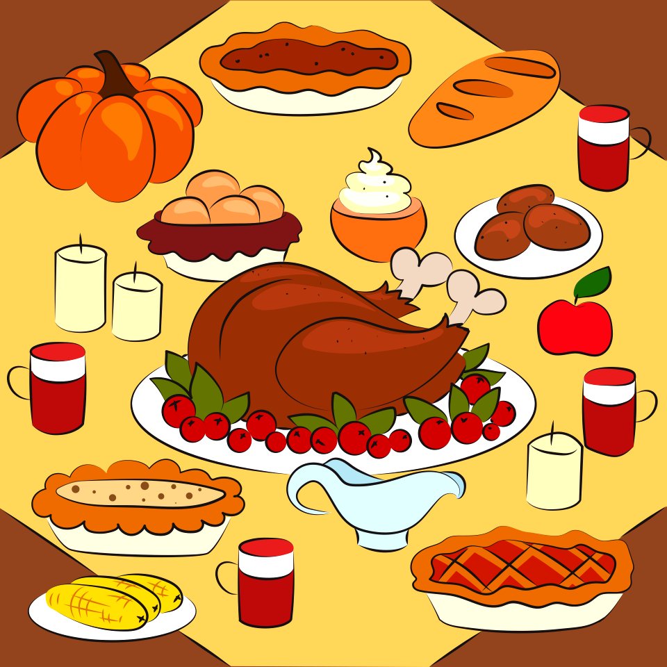 Solve CA 1383 - Thanksgiving table jigsaw puzzle online with 81 pieces