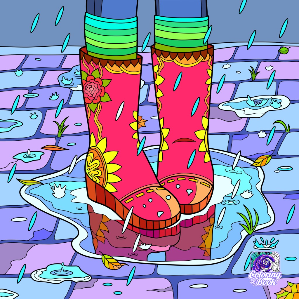 Solve Bright Boots for April Showers jigsaw puzzle online with 289 pieces