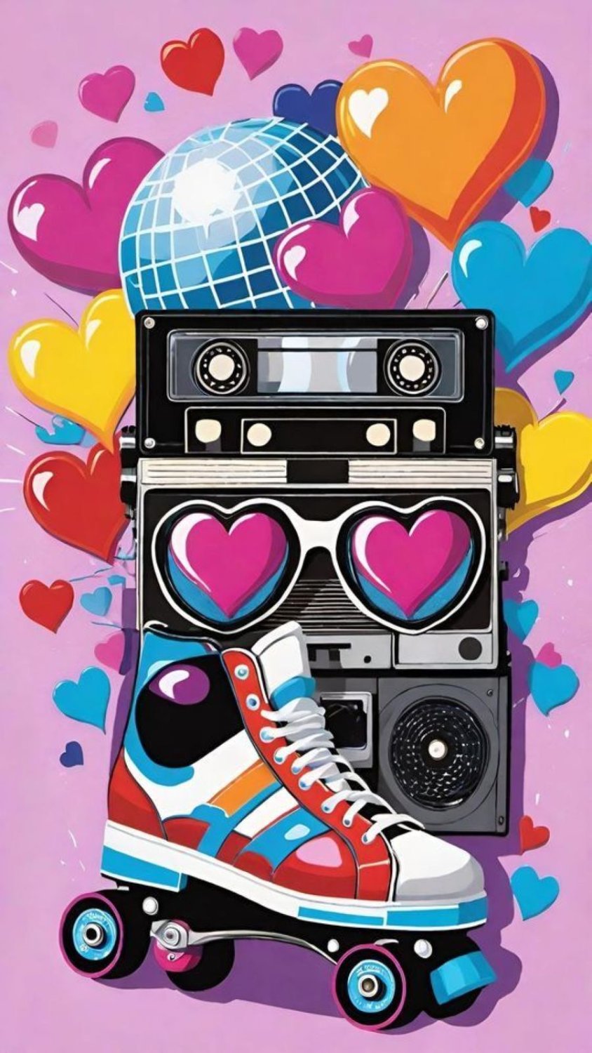 Solve Wallpaper the 80s * jigsaw puzzle online with 336 pieces