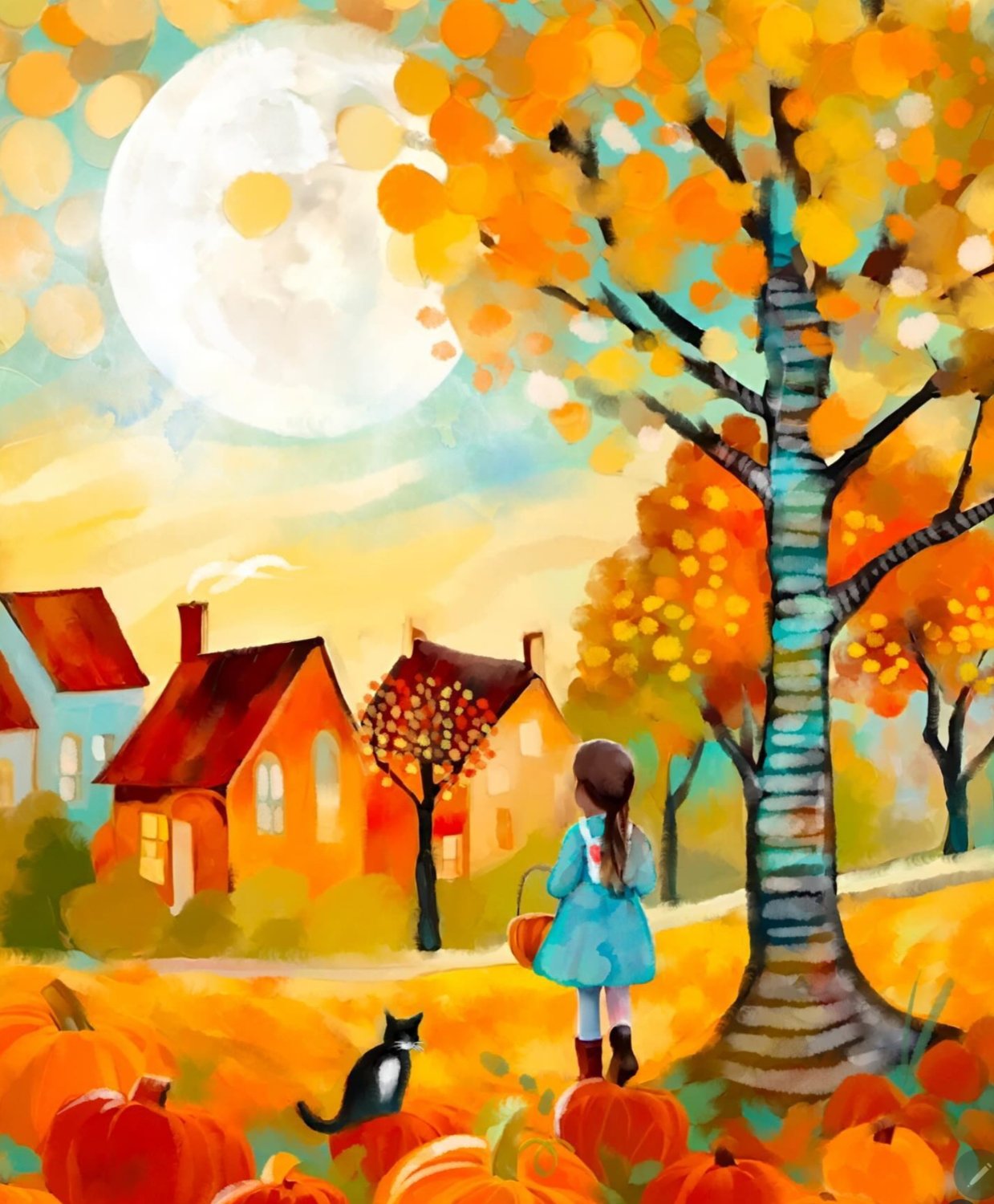 Solve A Visit To The Pumpkin Patch jigsaw puzzle online with 80 pieces