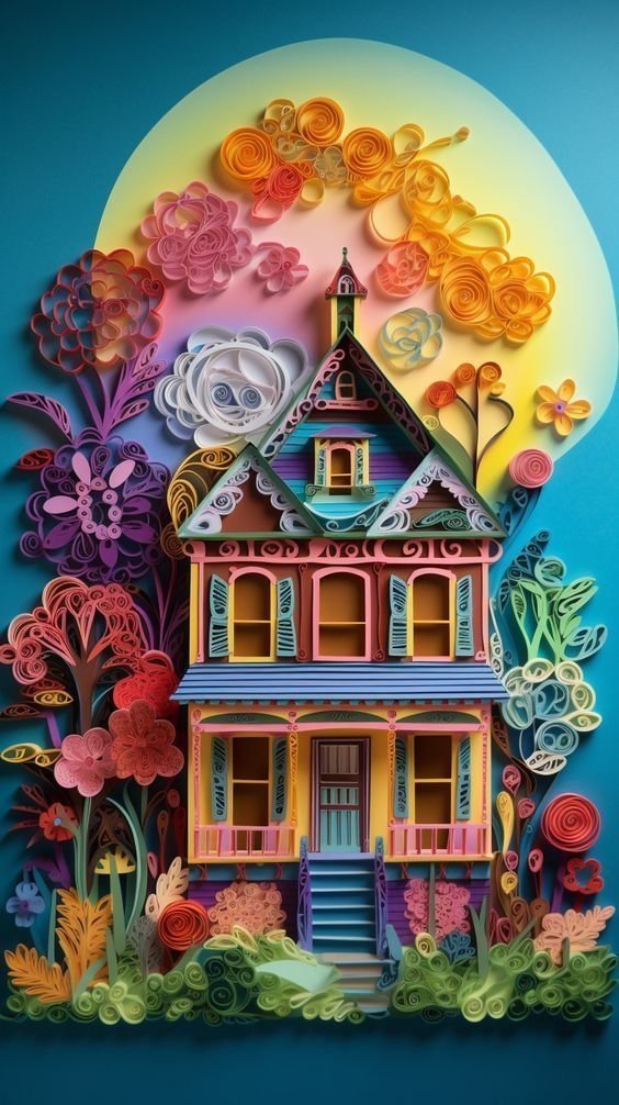 Solve Renkli Ev jigsaw puzzle online with 104 pieces