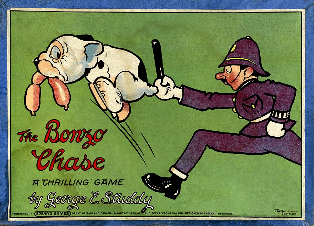 Solve The Bonzo Chase, board game, ca 1930, by George Ernest Studdy ...