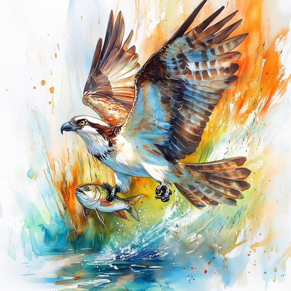 Solve osprey holding a fish jigsaw puzzle online with 289 pieces