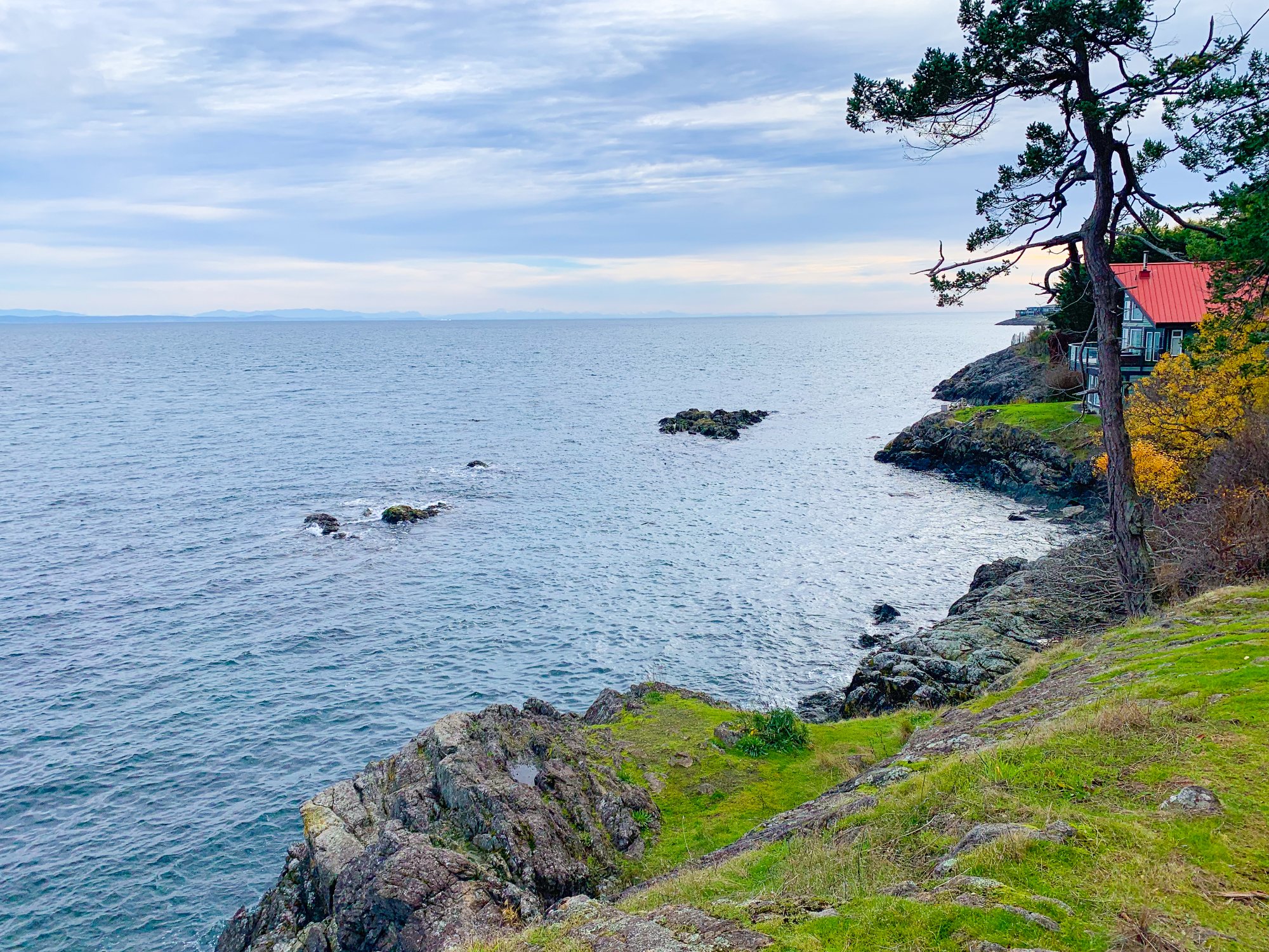 Solve A cliff at Ten Mile Point jigsaw puzzle online with 140 pieces