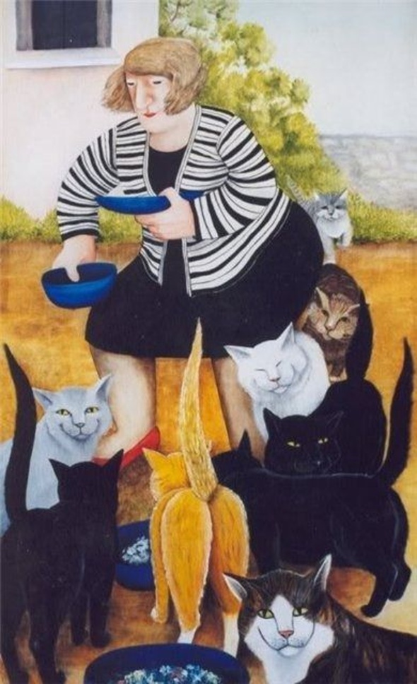 Solve Beryl Cook jigsaw puzzle online with 135 pieces