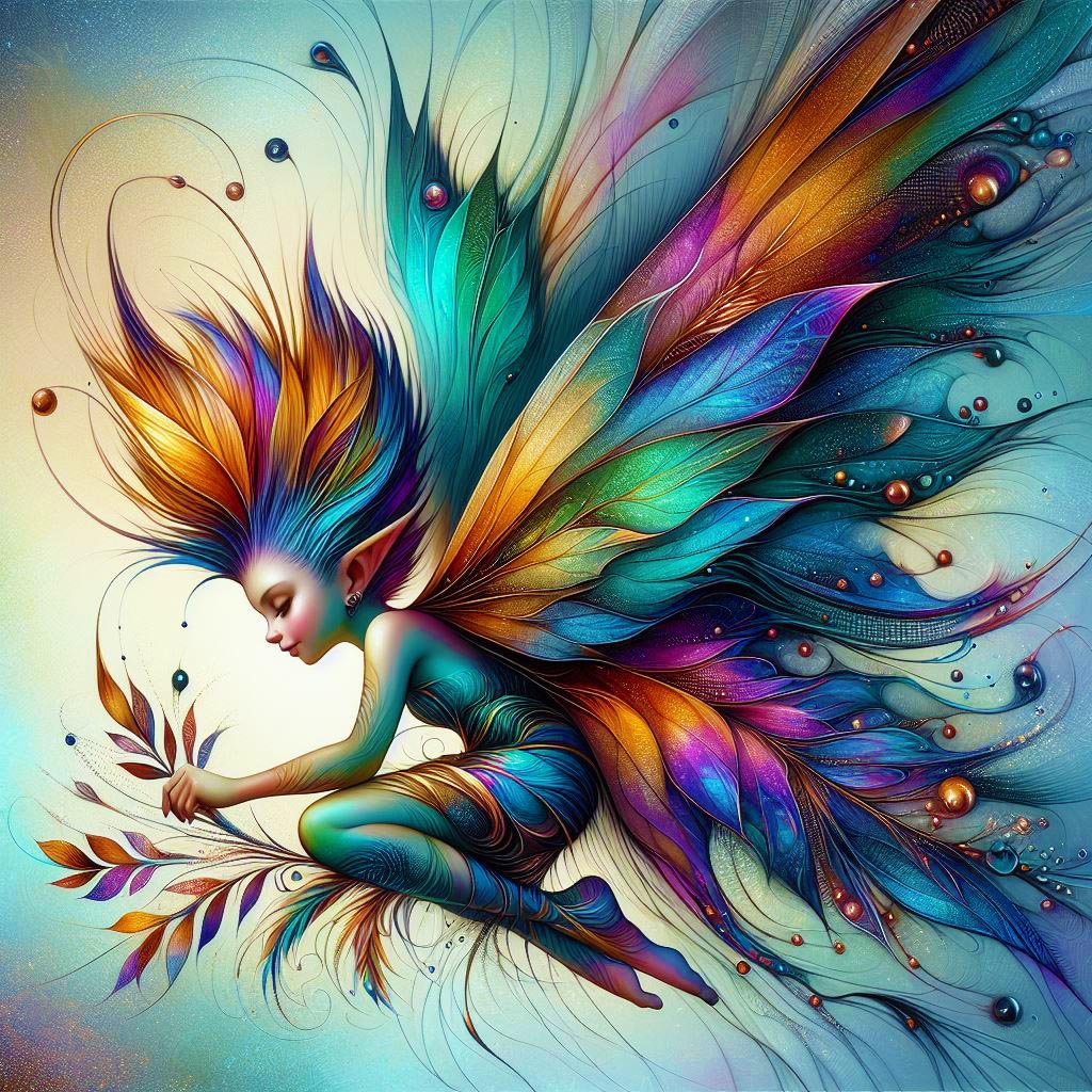 Solve beautiful pixie Abigail jigsaw puzzle online with 64 pieces