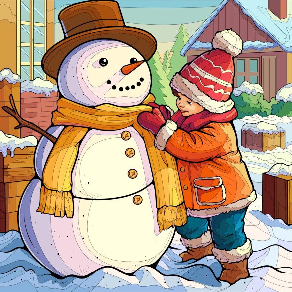 Solve The Perfect Snowman jigsaw puzzle online with 256 pieces