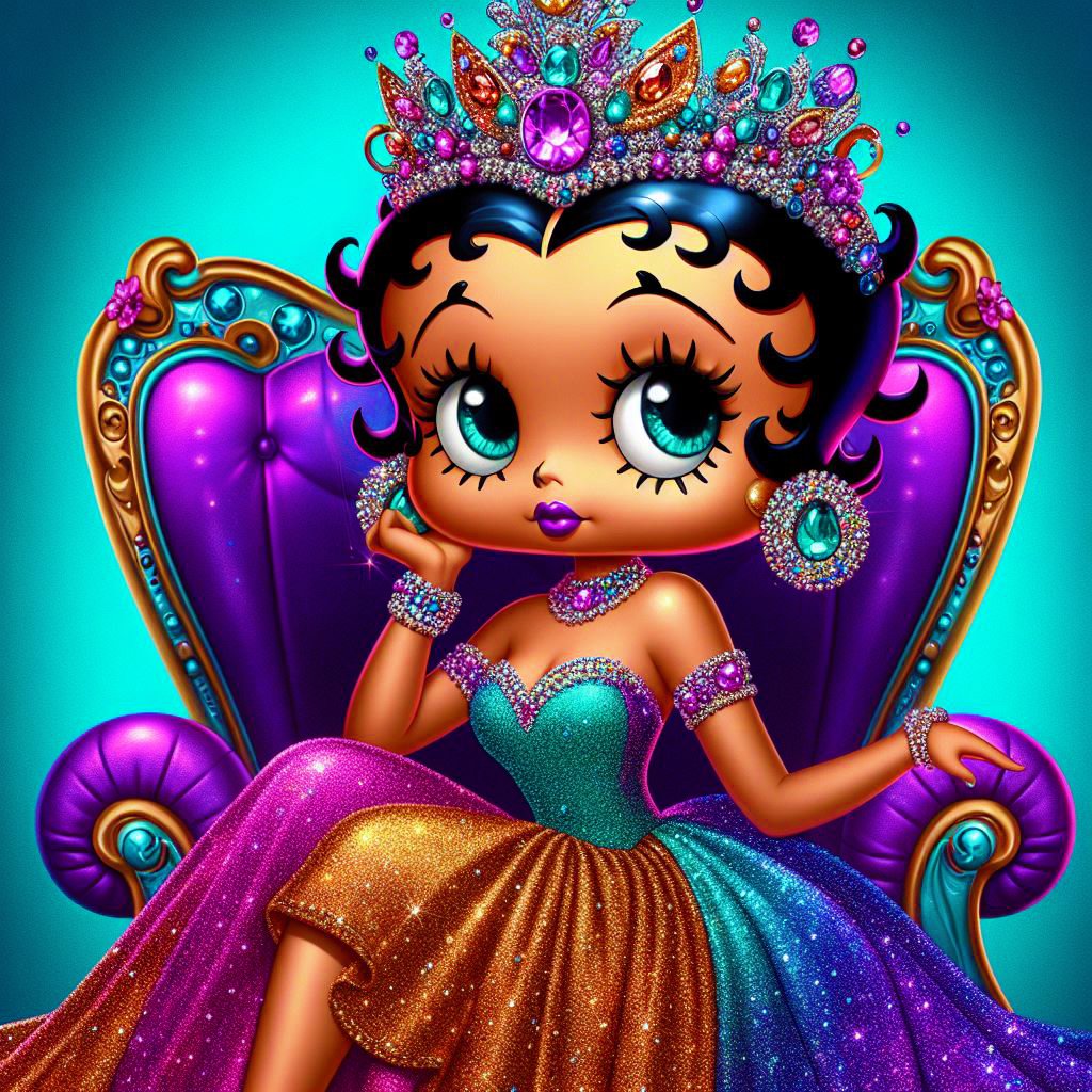Jigsaw Puzzle | 81 pieces | Queen Betty Boop on her throne | Jigidi