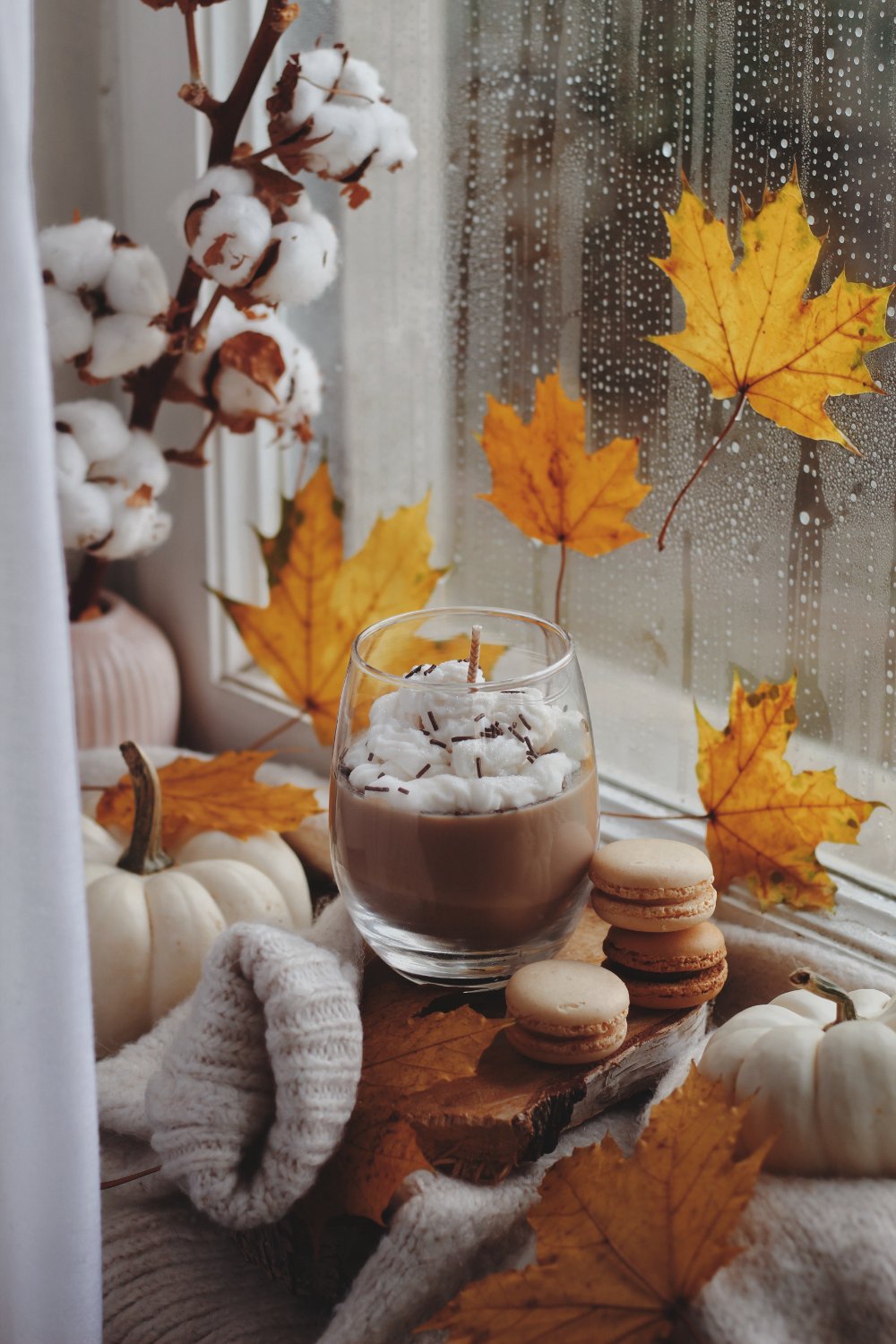 Solve A Cold, Rainy Fall Day = Cocoa and a Warm Sweater jigsaw puzzle ...