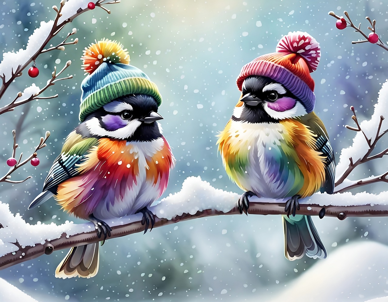 Solve Snow Birds jigsaw puzzle online with 154 pieces