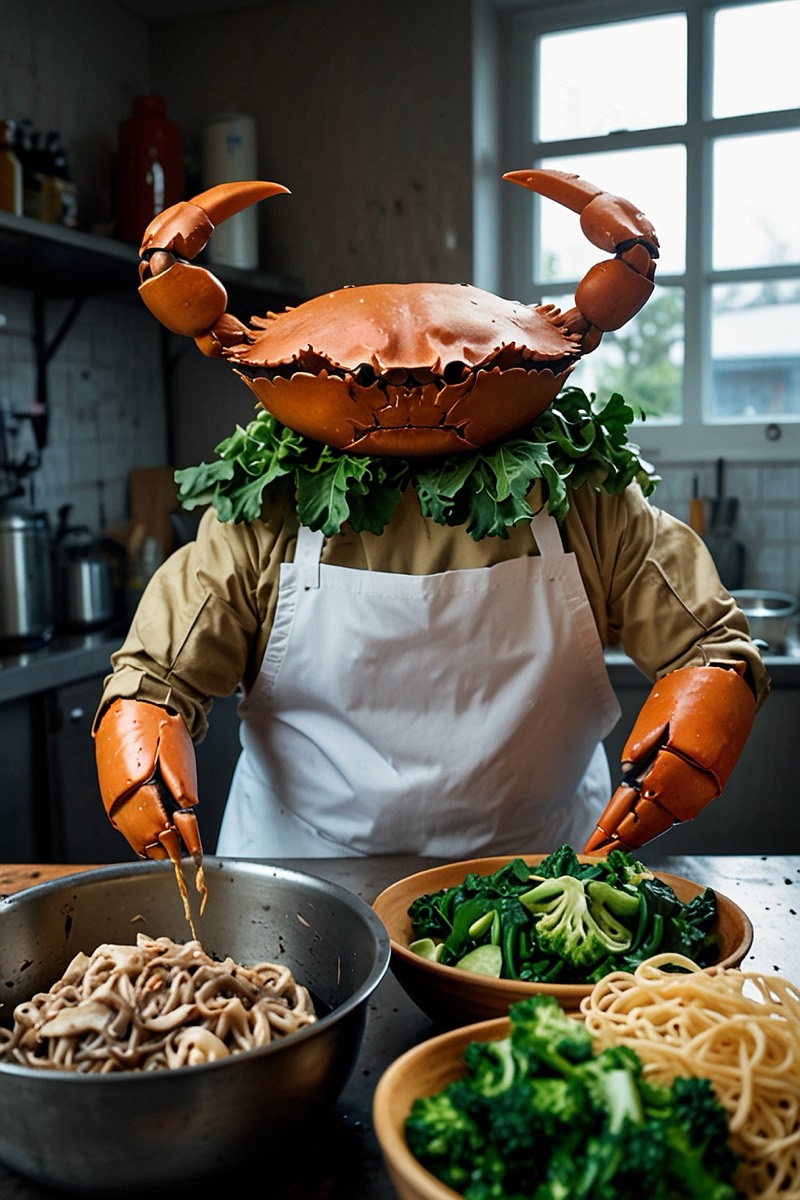 Jigsaw Puzzle | 187 pieces | Mud crab cooking pasta | Jigidi