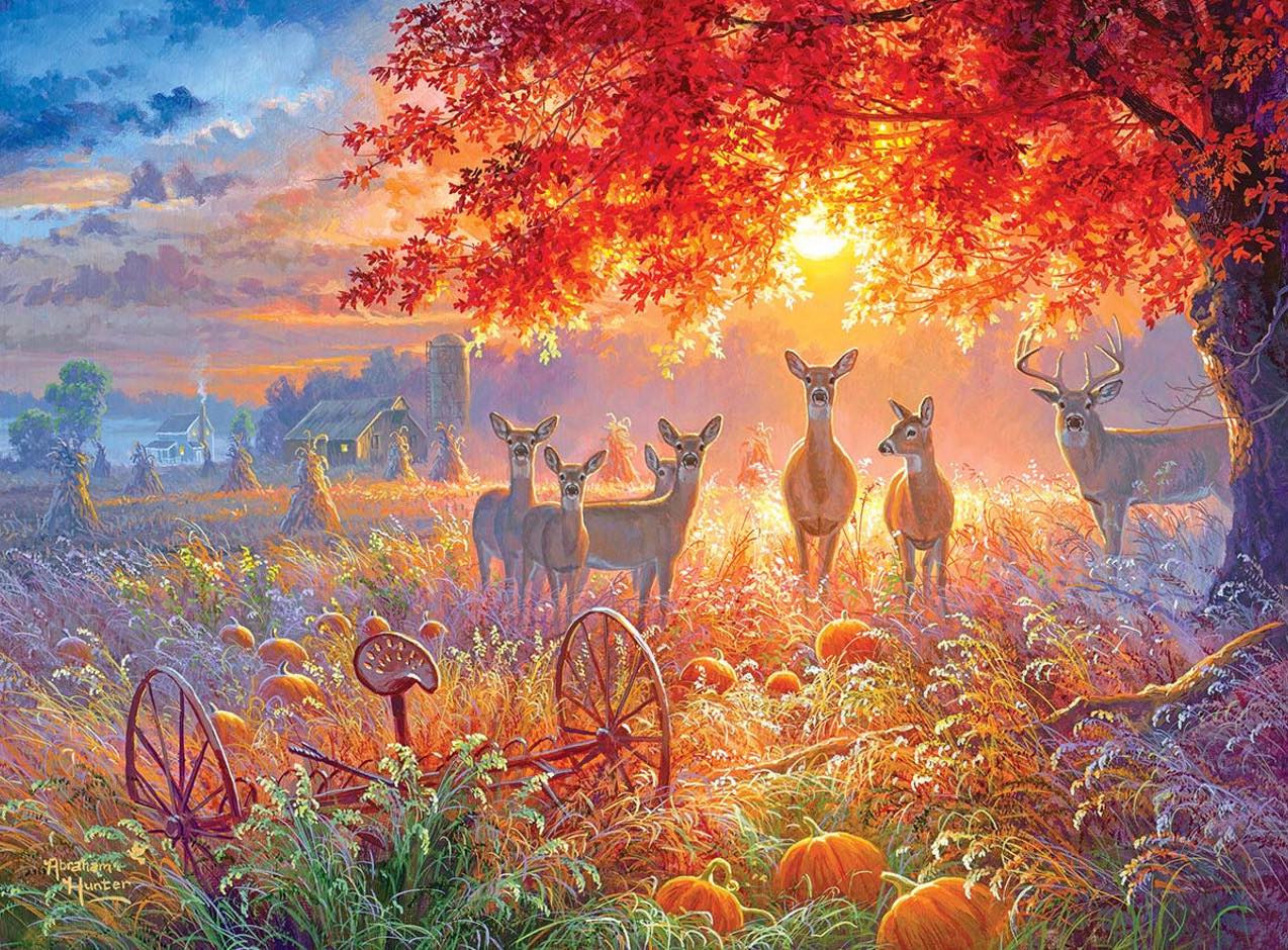Solve Cool Fall Morning jigsaw puzzle online with 176 pieces