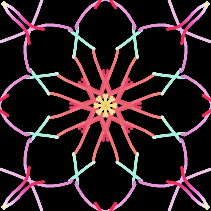 Solve Random Kaleidoscope #108 jigsaw puzzle online with 9 pieces