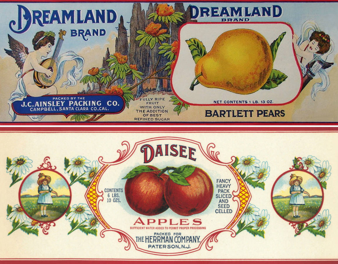 Solve Vintage can labels jigsaw puzzle online with 80 pieces