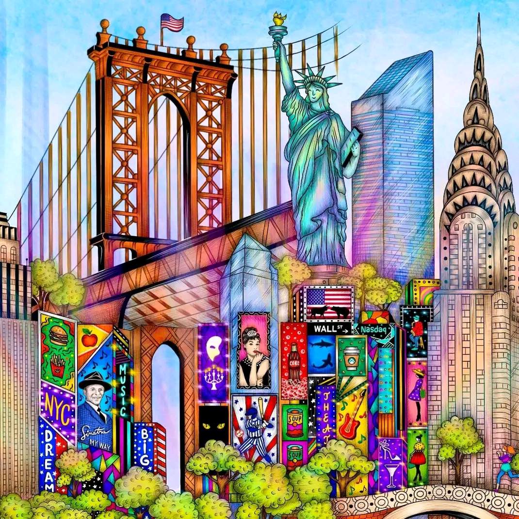 Solve New York, New York jigsaw puzzle online with 81 pieces