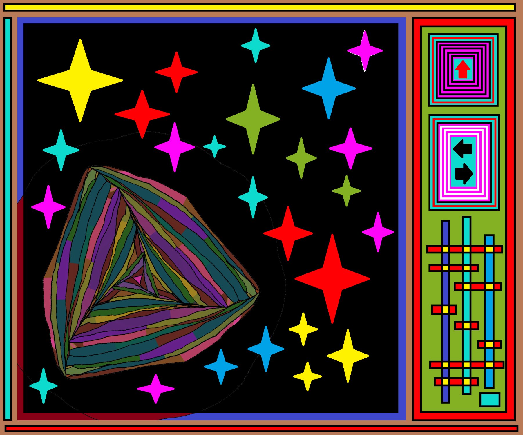 Solve Colored Shapes jigsaw puzzle online with 120 pieces