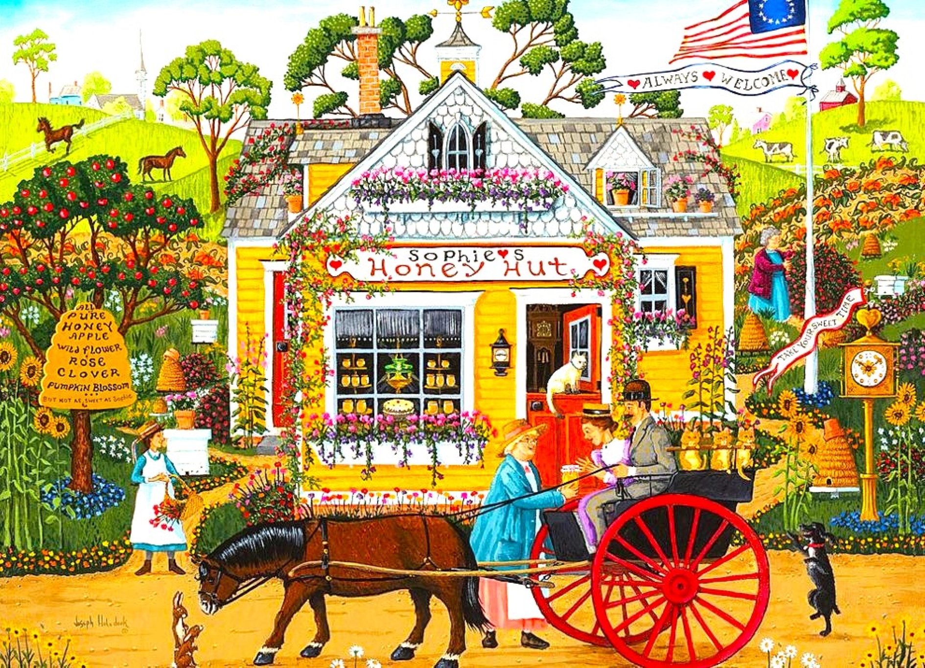 Solve Sophie's Honey Hut jigsaw puzzle online with 352 pieces