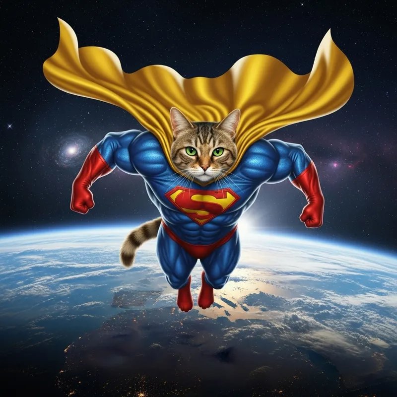 Solve ok I'm super cat... jigsaw puzzle online with 64 pieces