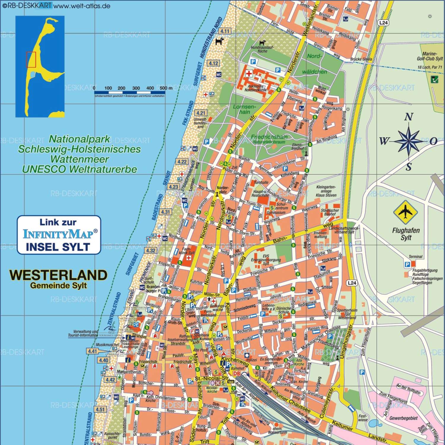 Solve Westerland Map Extract jigsaw puzzle online with 600 pieces